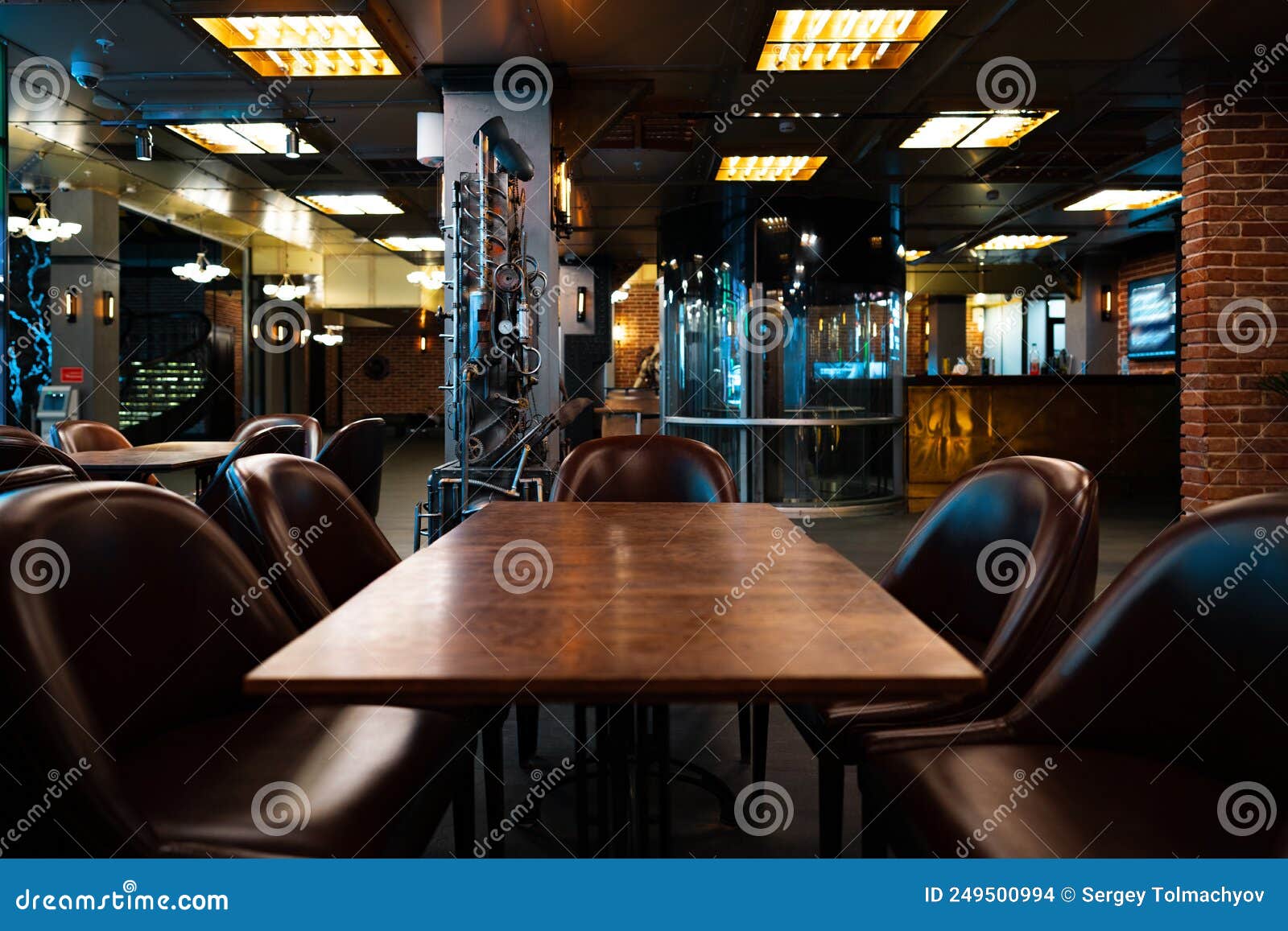 Interior of a Dark Pub Loft Interior Stock Photo - Image of vintage ...