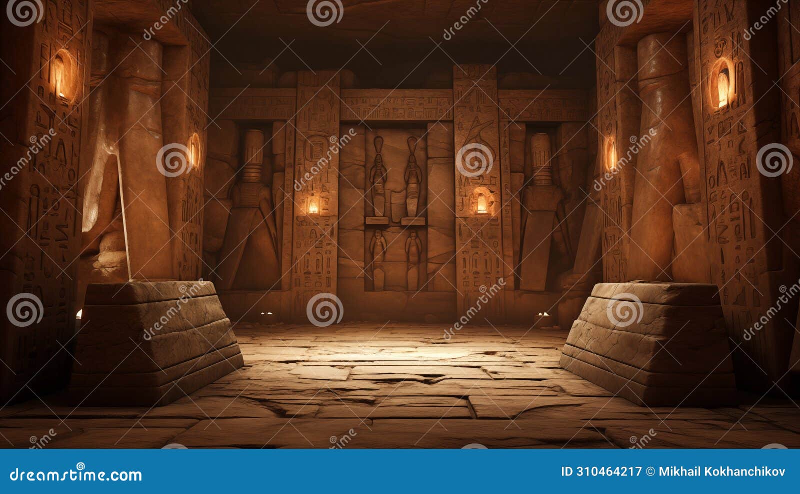 Interior of Dark Tomb in Egypt Stock Image - Image of historic ...