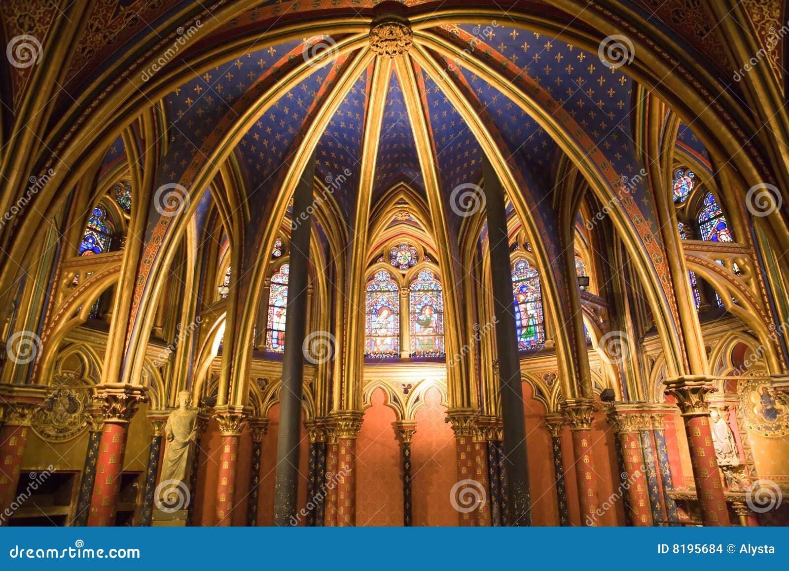 Interior De La Capilla De Sainte-Chapelle Del La Foto de archivo ...