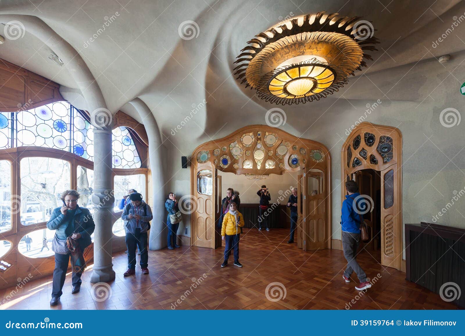 Interior de la casa Batllo imagen de archivo editorial. Imagen de museo ...