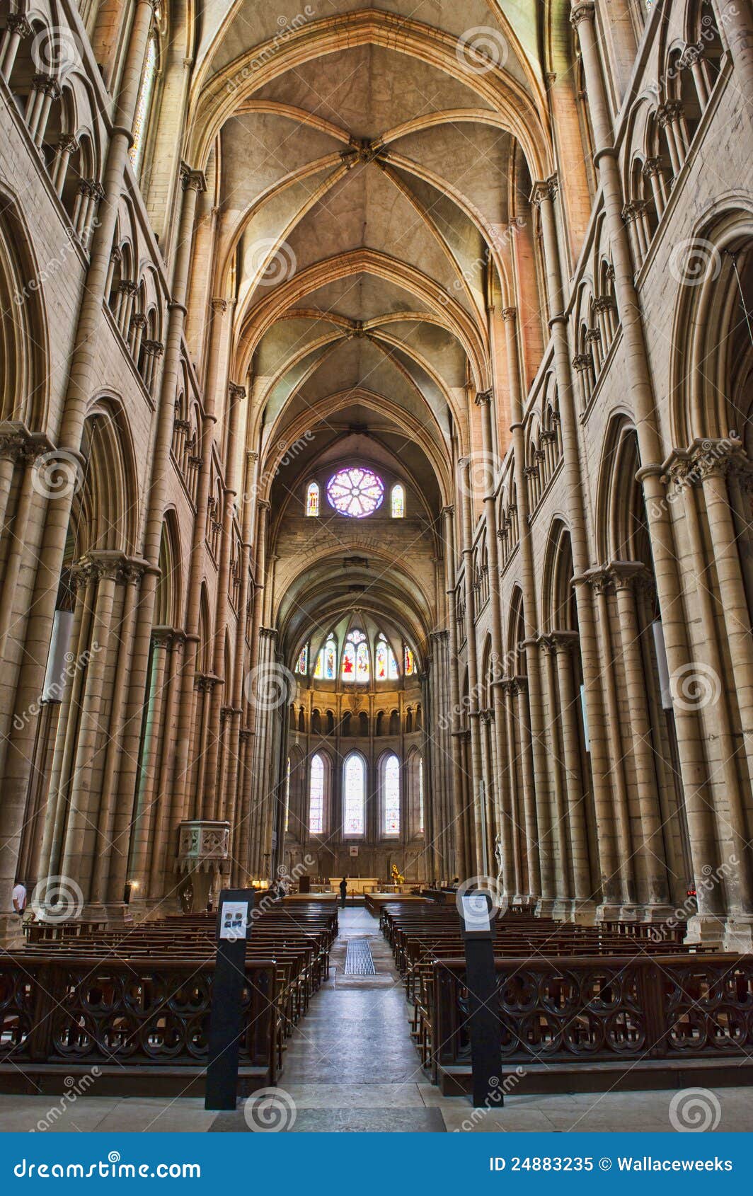 Interior De La Catedral De San Juan De Lyon Imagen de archivo - Imagen ...