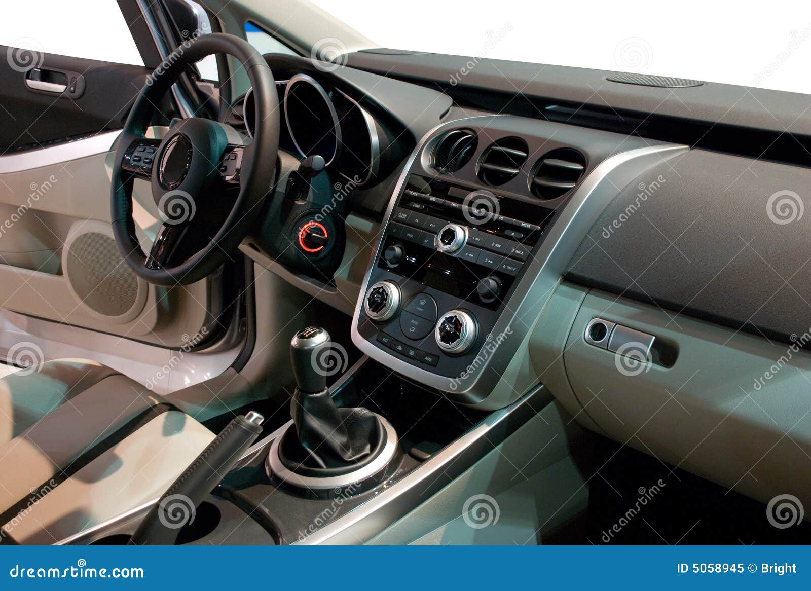 Interior De Um Carro Moderno Imagem de Stock - Imagem de couro ...