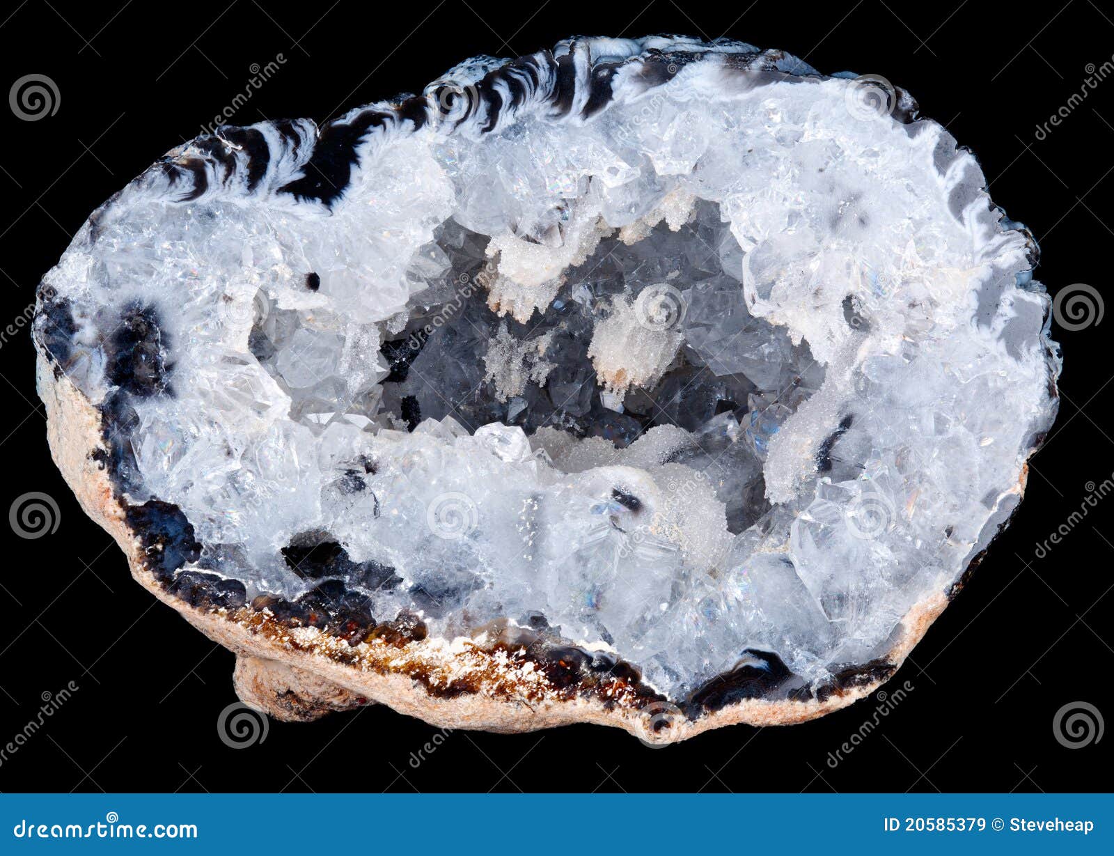 Interior De Uma Rocha Do Cristal De Quartzo Do Geode Imagem de Stock ...