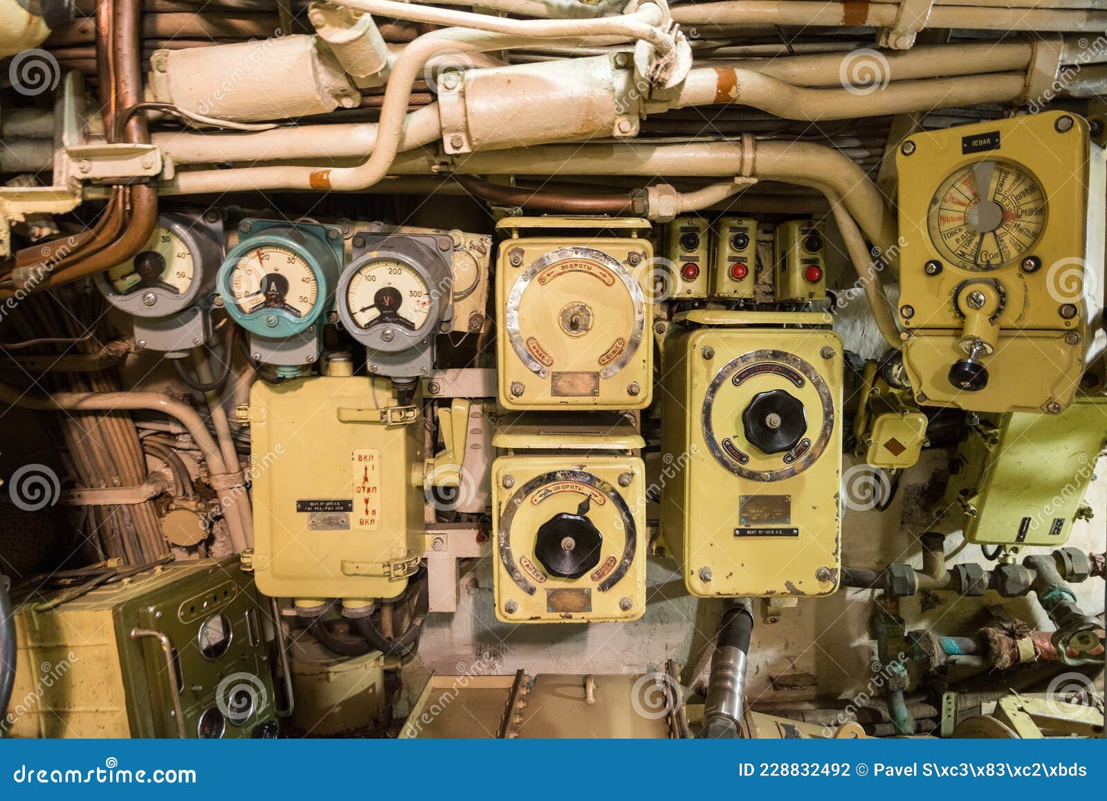 Interior of a Decommissioned Russian Submarine Stock Photo - Image of ...