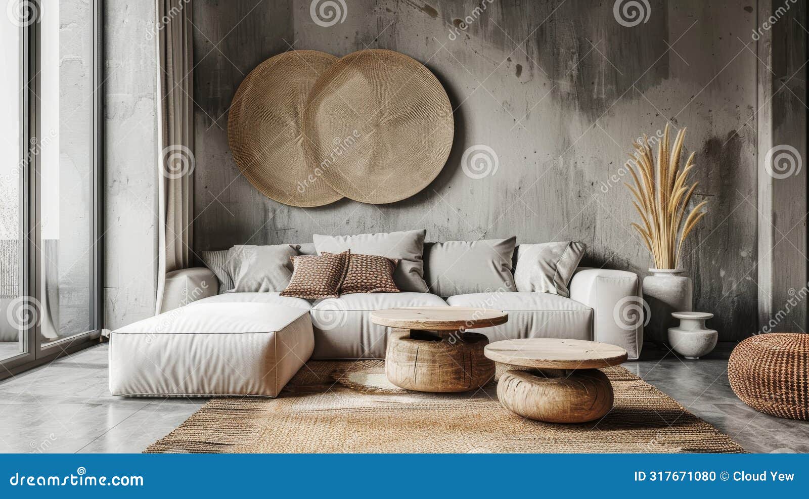 Interior Decor of Mixing Textures and Materials Stock Illustration ...