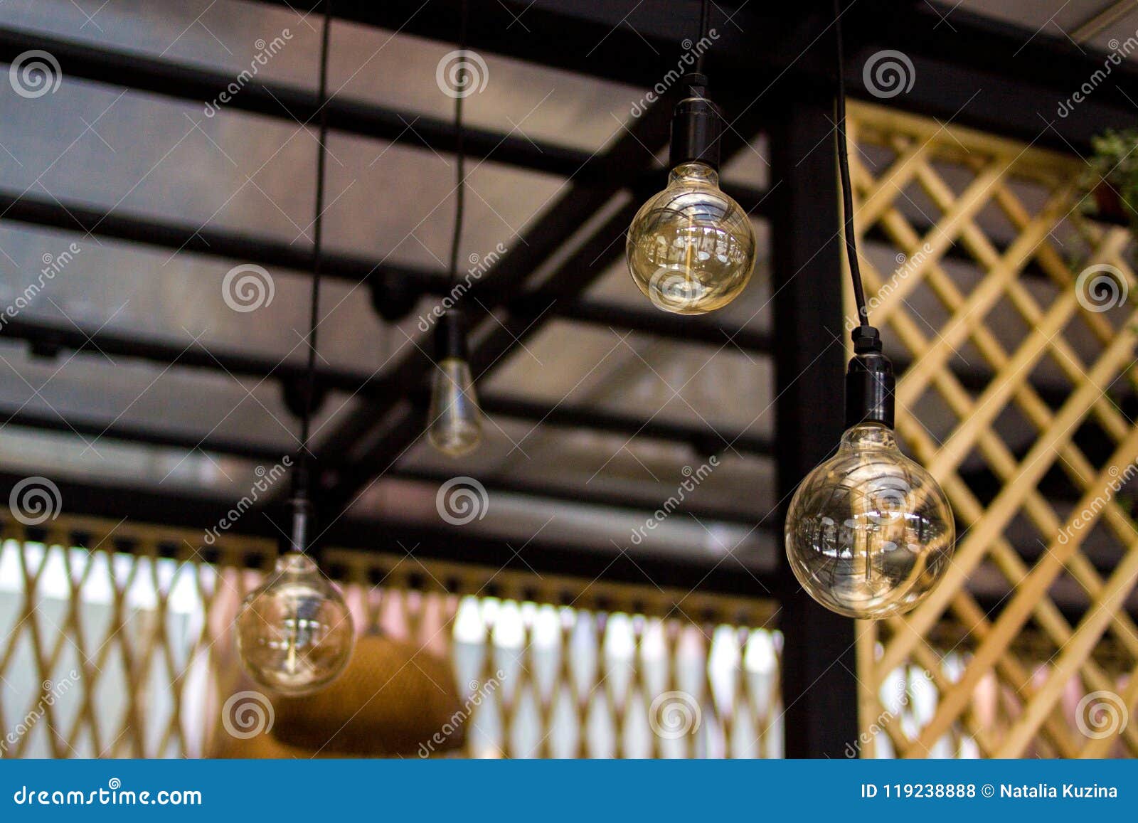 Luxury Beautiful Retro Edison Light Lamp Decor Stock Photo - Image of ...