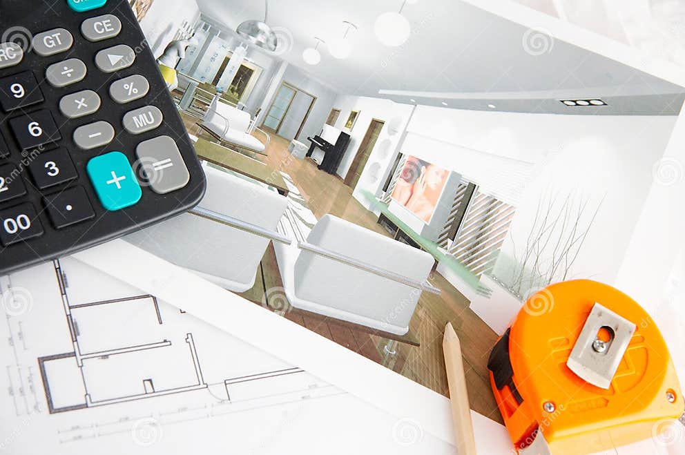 Interior decorating plan stock image. Image of indoor - 4600205