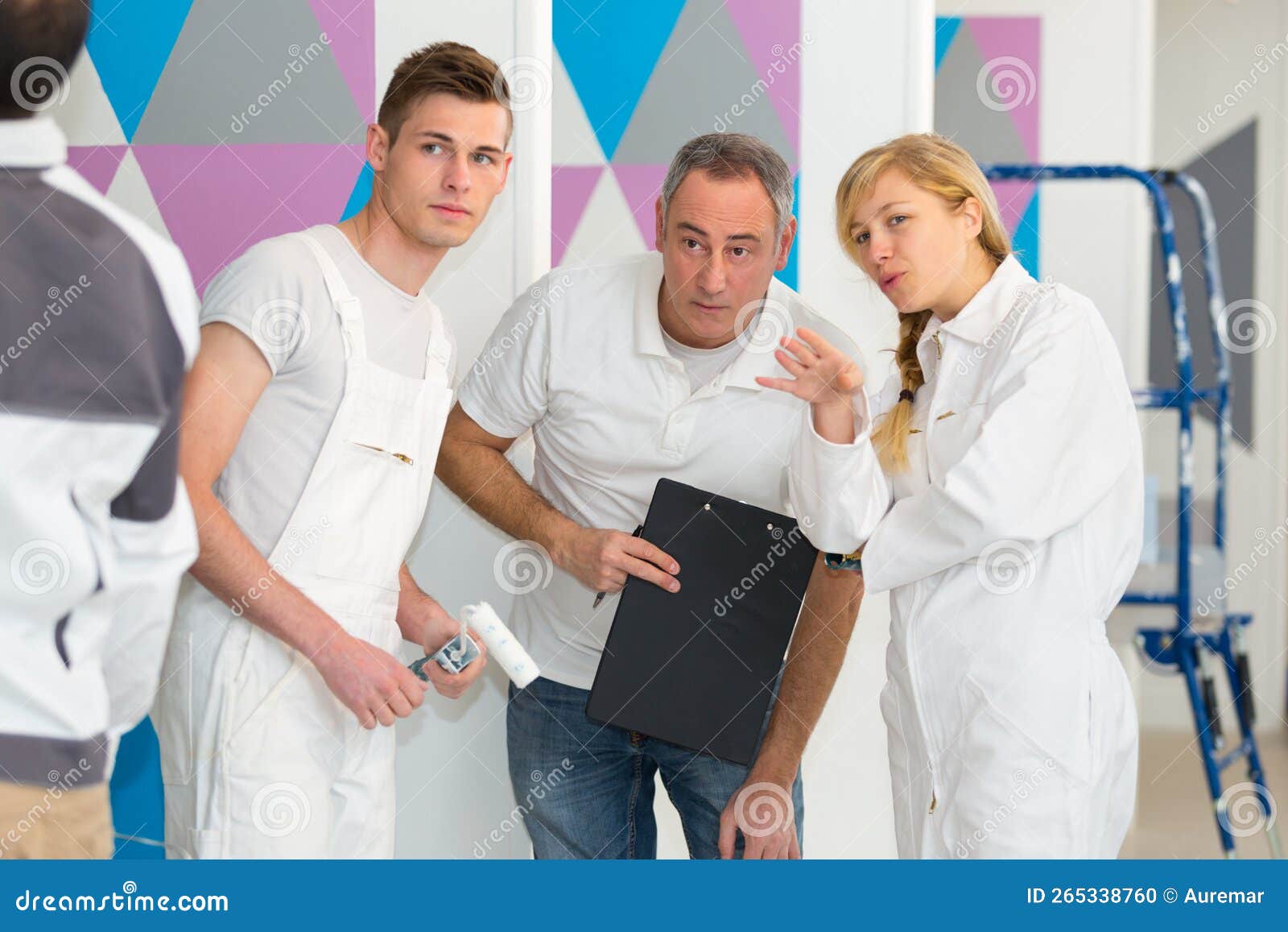Interior Decorating Team in Discussion Stock Photo - Image of group ...