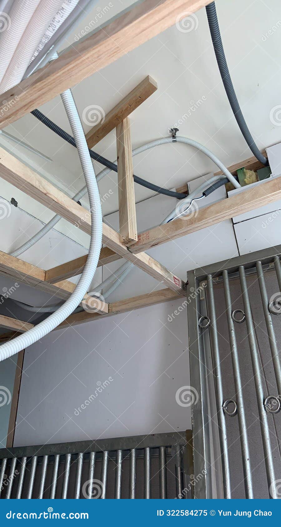 Interior Decoration of Ceiling T-bars and Electrical Distribution and ...