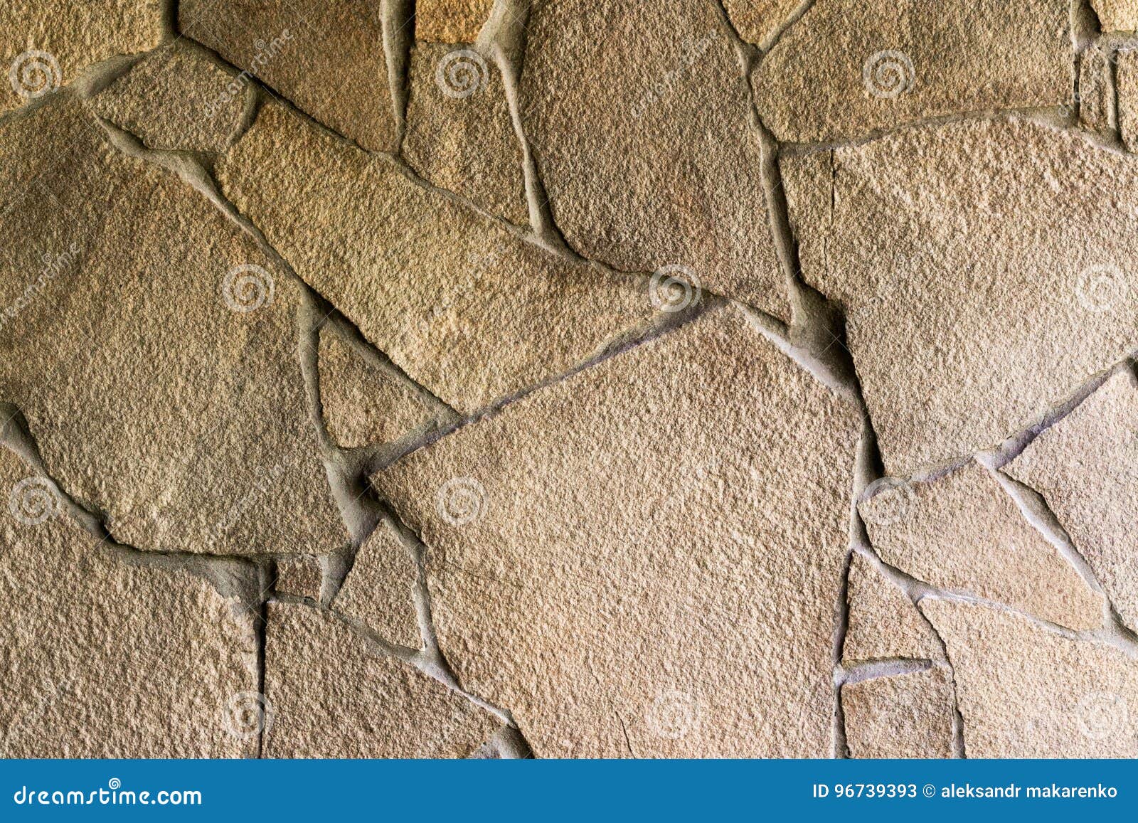Interior Decoration of Walls with Artificial Stone. Stock Image - Image ...