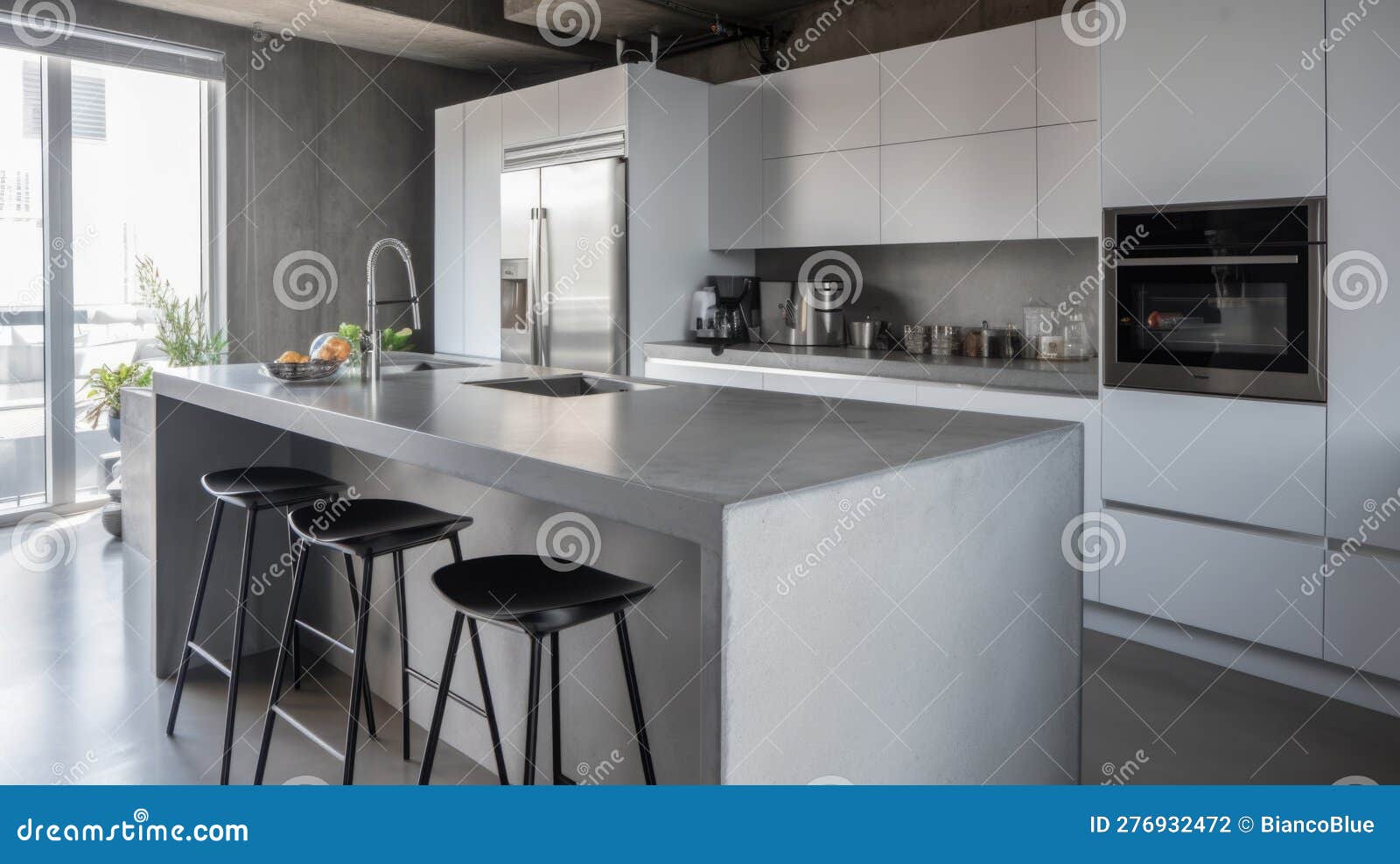 Interior Deisgn of Kitchen in Modern Style with Statement Backsplash ...