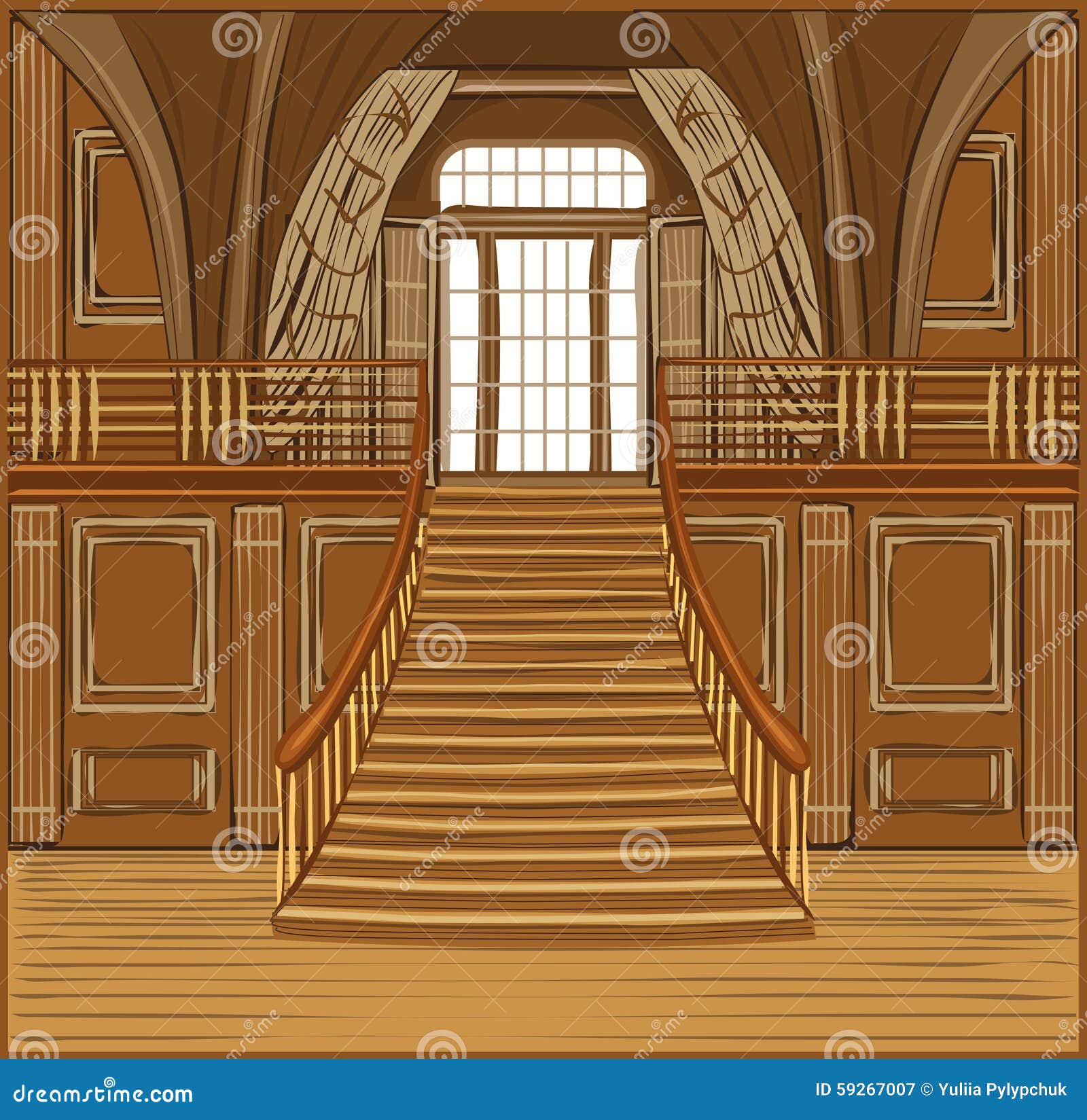 Interior del castillo ilustración del vector. Ilustración de lujo ...