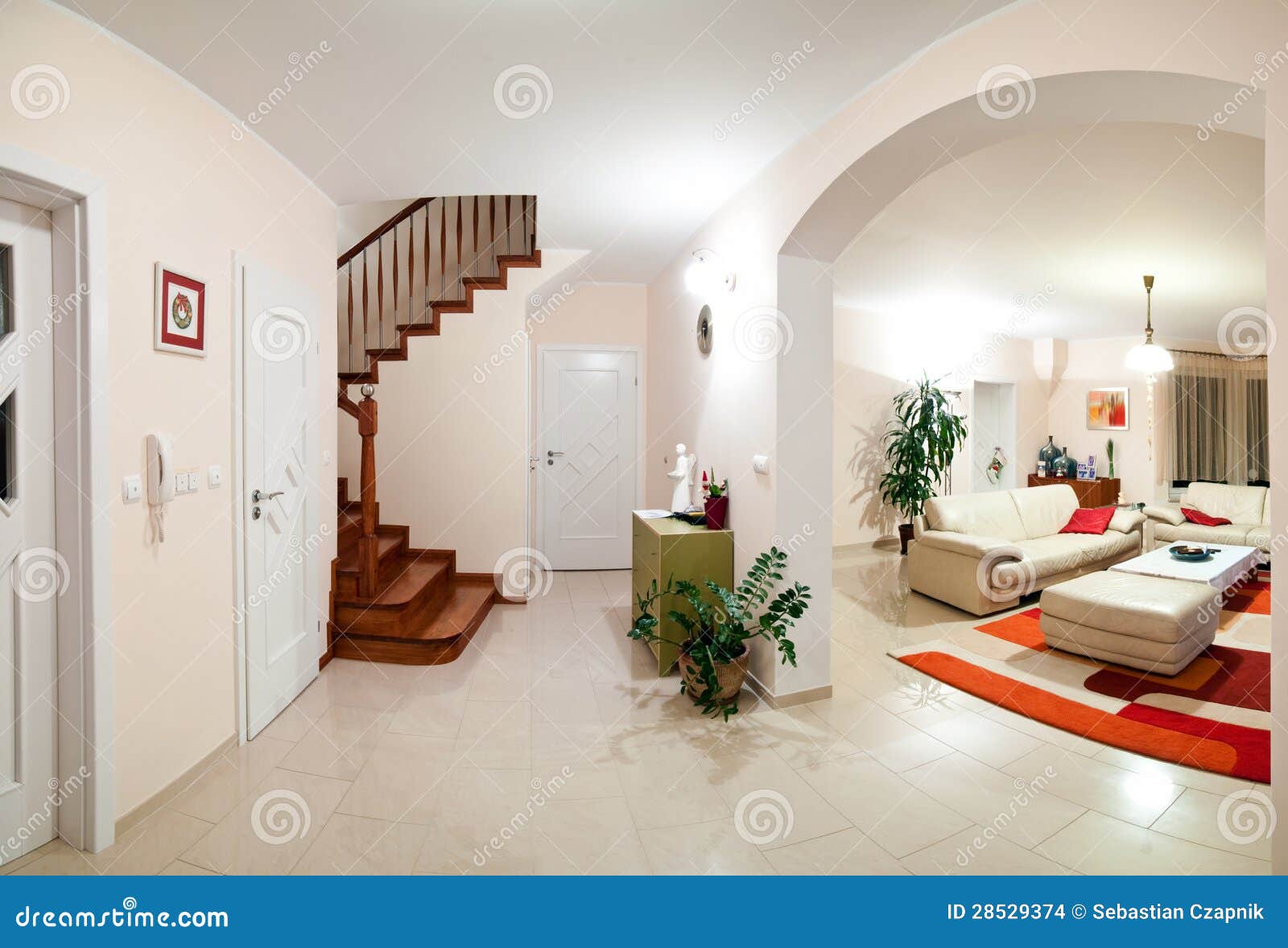 Interior del hogar moderno foto de archivo. Imagen de residencial ...