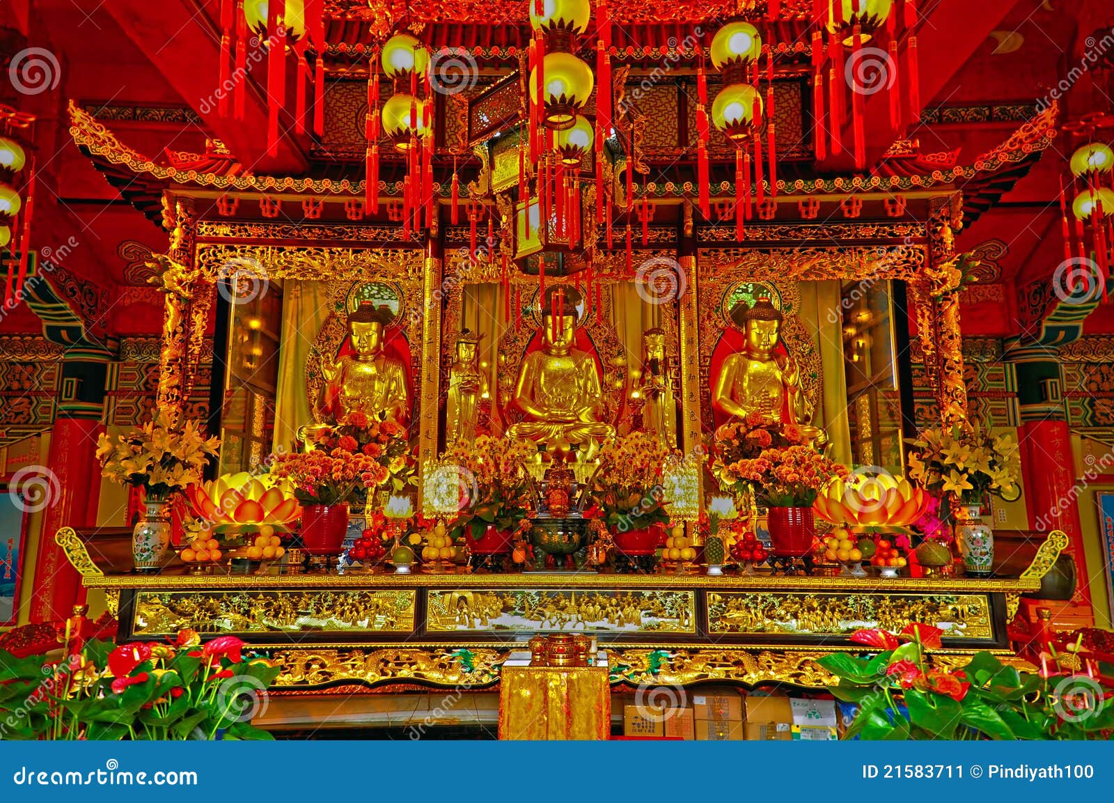 Interior Del Monasterio Del Po Lin Foto editorial - Imagen de recorrido ...