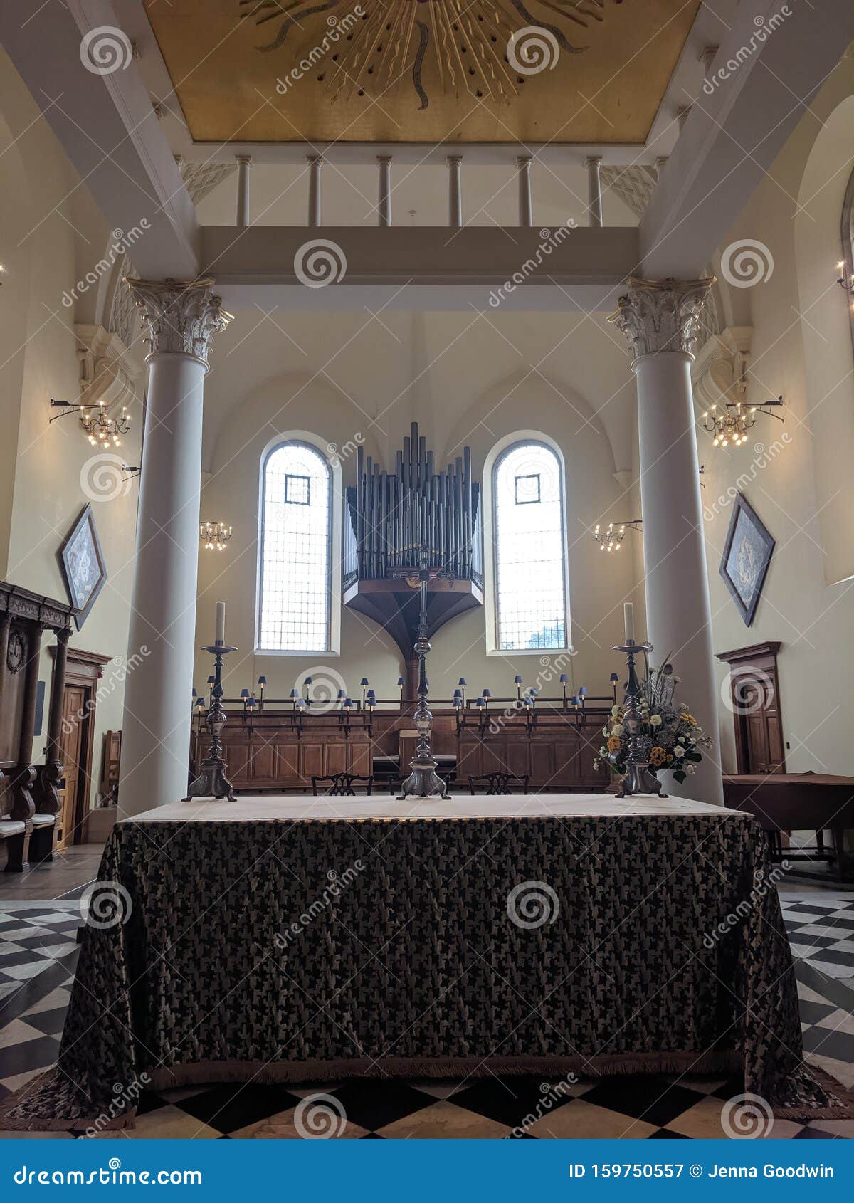 Derby Cathedral Interior stock image. Image of lady - 159750557