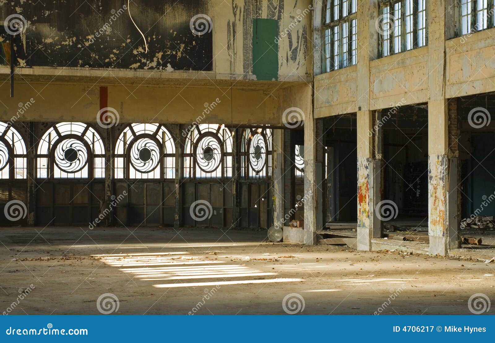 Interior of Derelict Building Stock Image - Image of windows, aged: 4706217