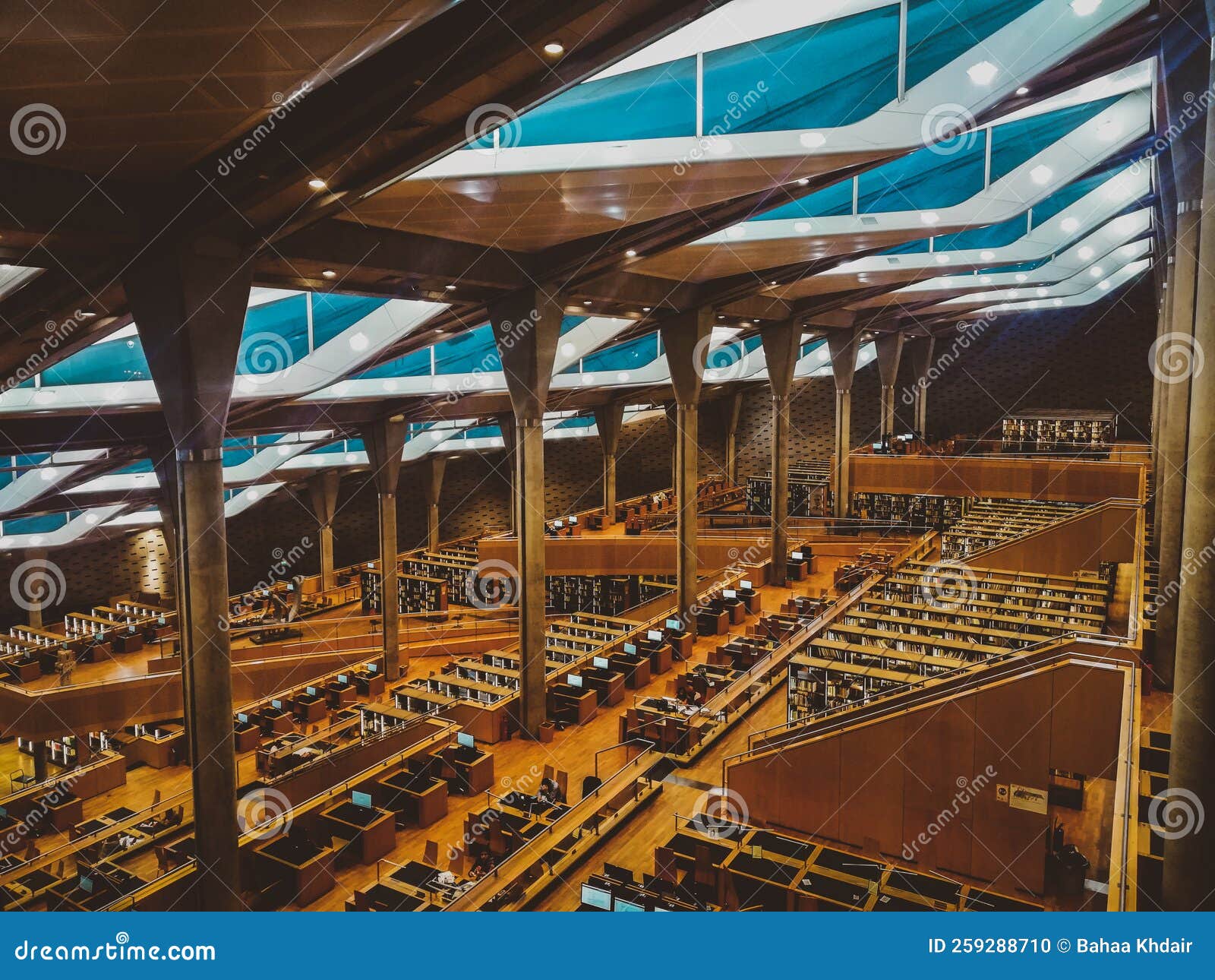 The Interior Design of Alexandria Library Editorial Image - Image of ...