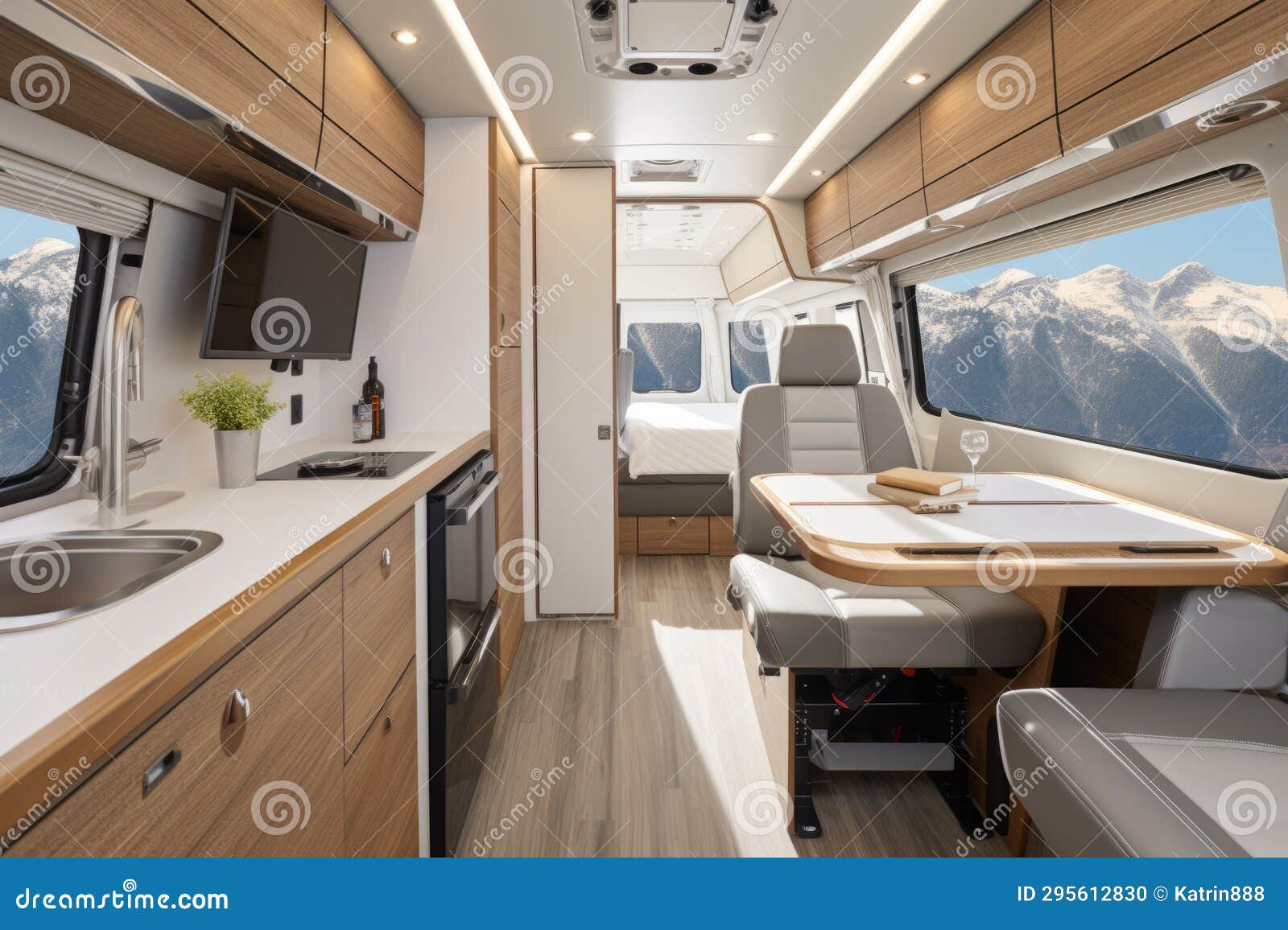Interior Design for Camper Van. AI Generated. Stock Illustration ...
