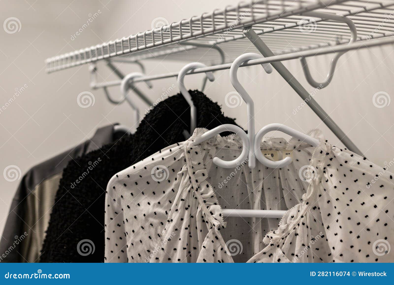Interior Design of Clothes Hanging on a Hanger Stock Photo - Image of ...
