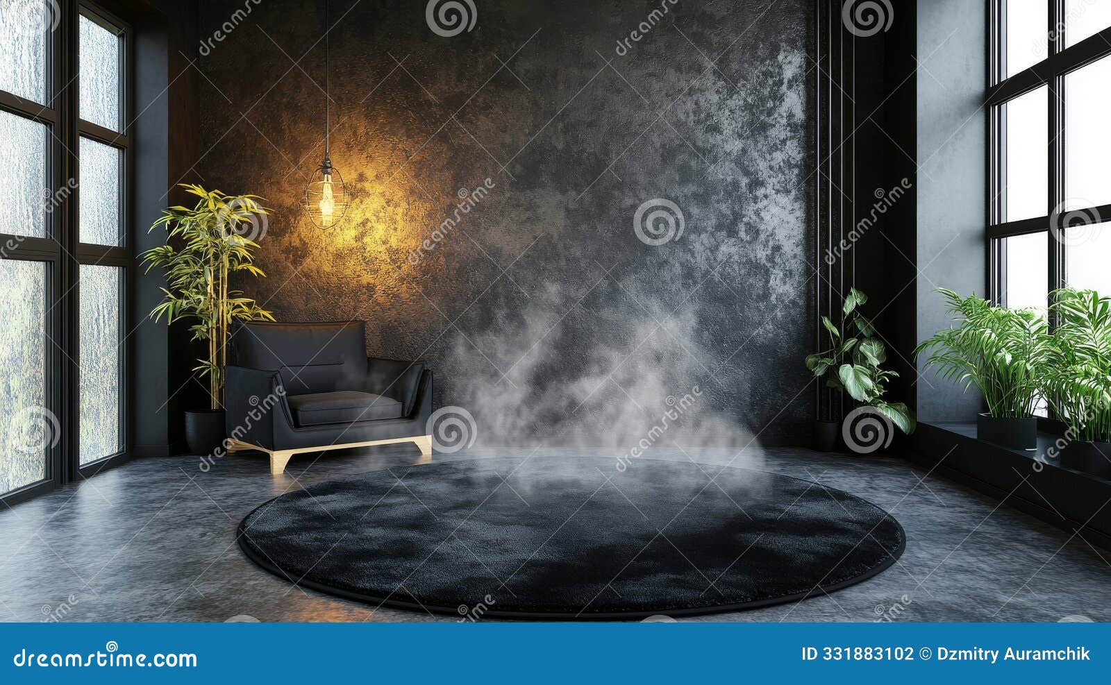 Interior Design with a Dark Atmosphere in a Modern Industrial Style ...