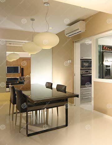 Interior design - dining stock image. Image of tiles, table - 2471855