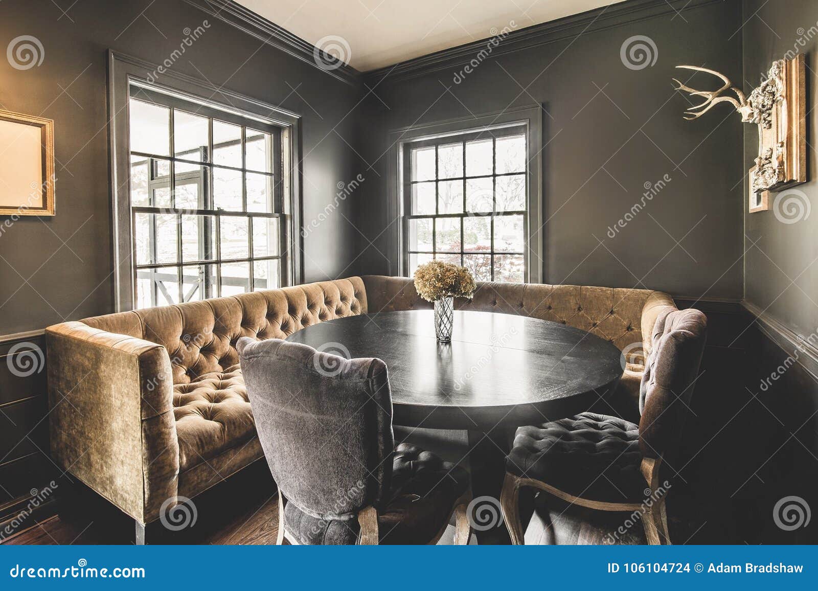 Eating Area stock photo. Image of home, interior, vintage - 106104724