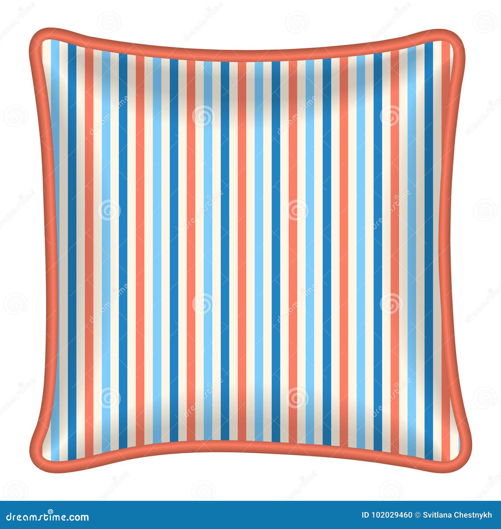 Decorative pillow stock vector. Illustration of blue - 102029460