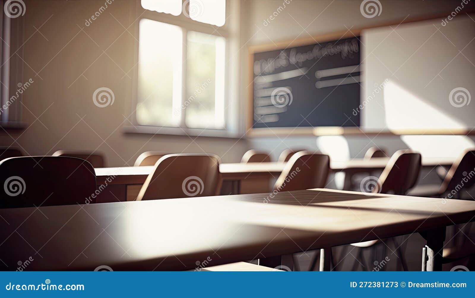 Interior Design of an Empty Classroom. Stock Illustration ...