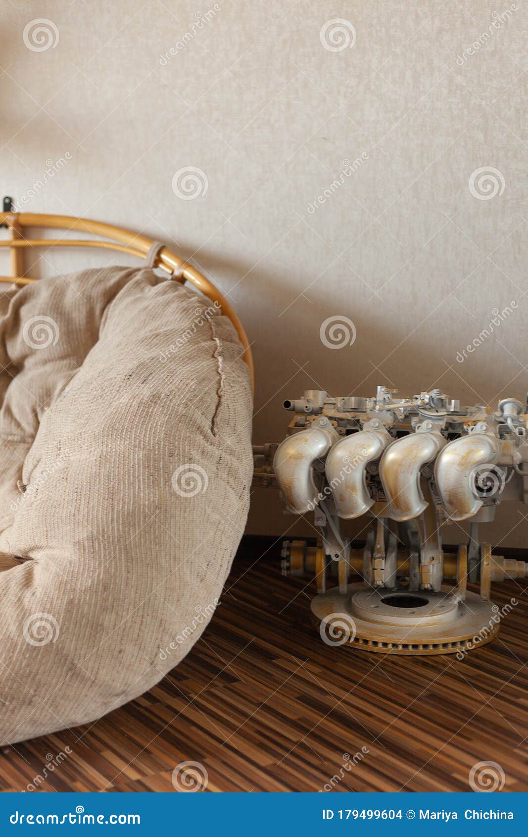 Engine As the Decor of the Room Stock Photo - Image of power, shiny ...