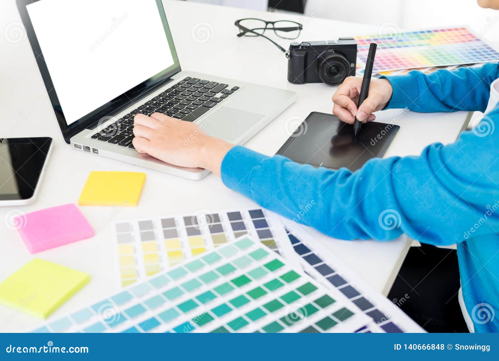 Interior Design or Graphic Designer Renovation and Technology Concept ...