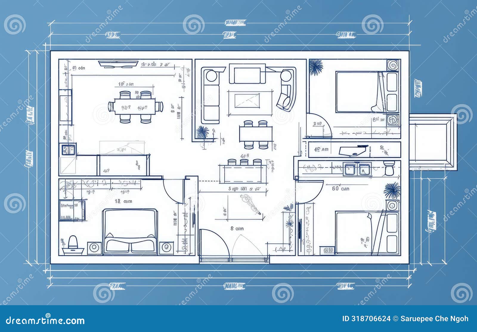 Interior Design, Home Project and House Architecture Plan Stock ...
