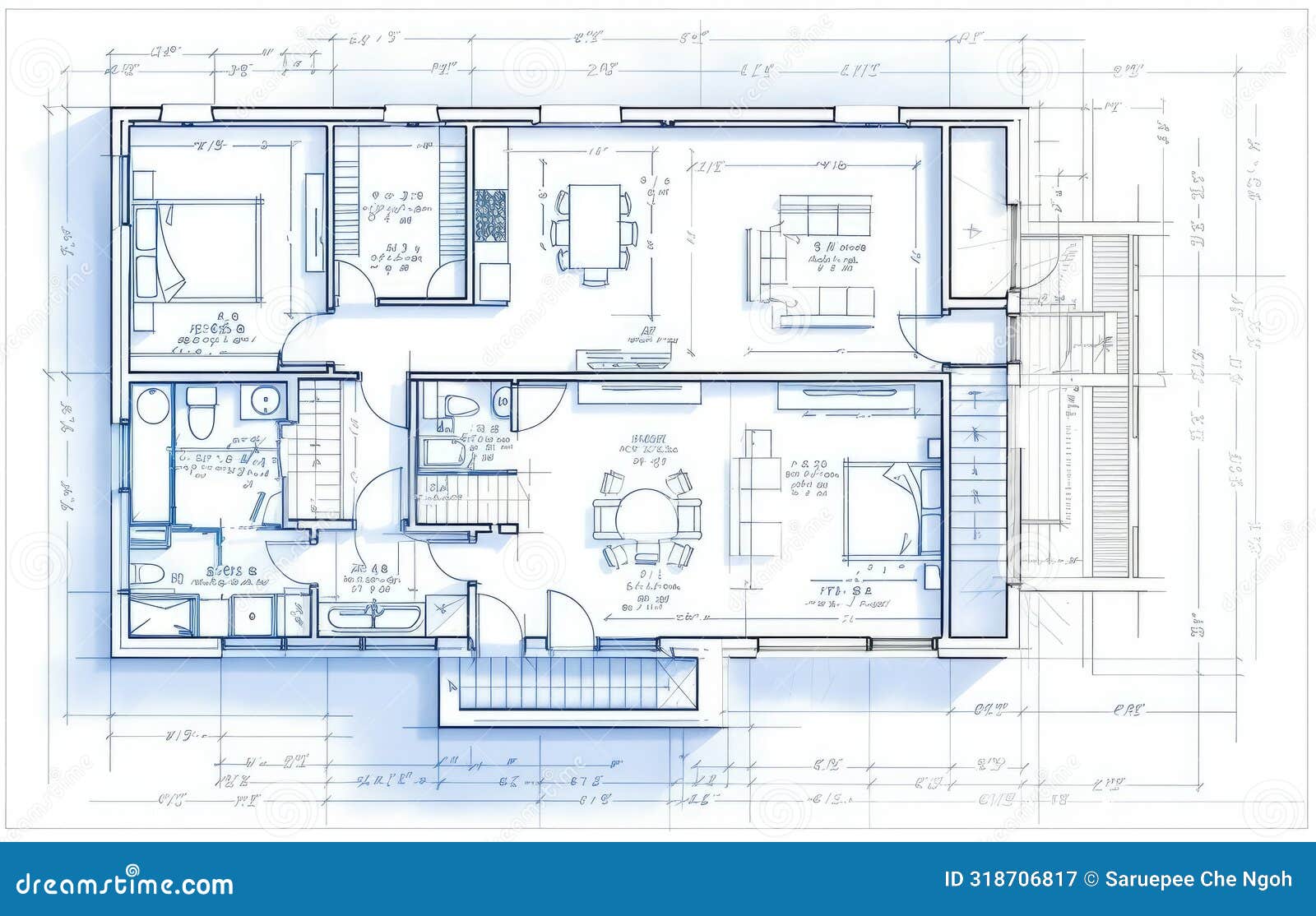 Interior Design Home Project and House Architecture Plan Stock ...