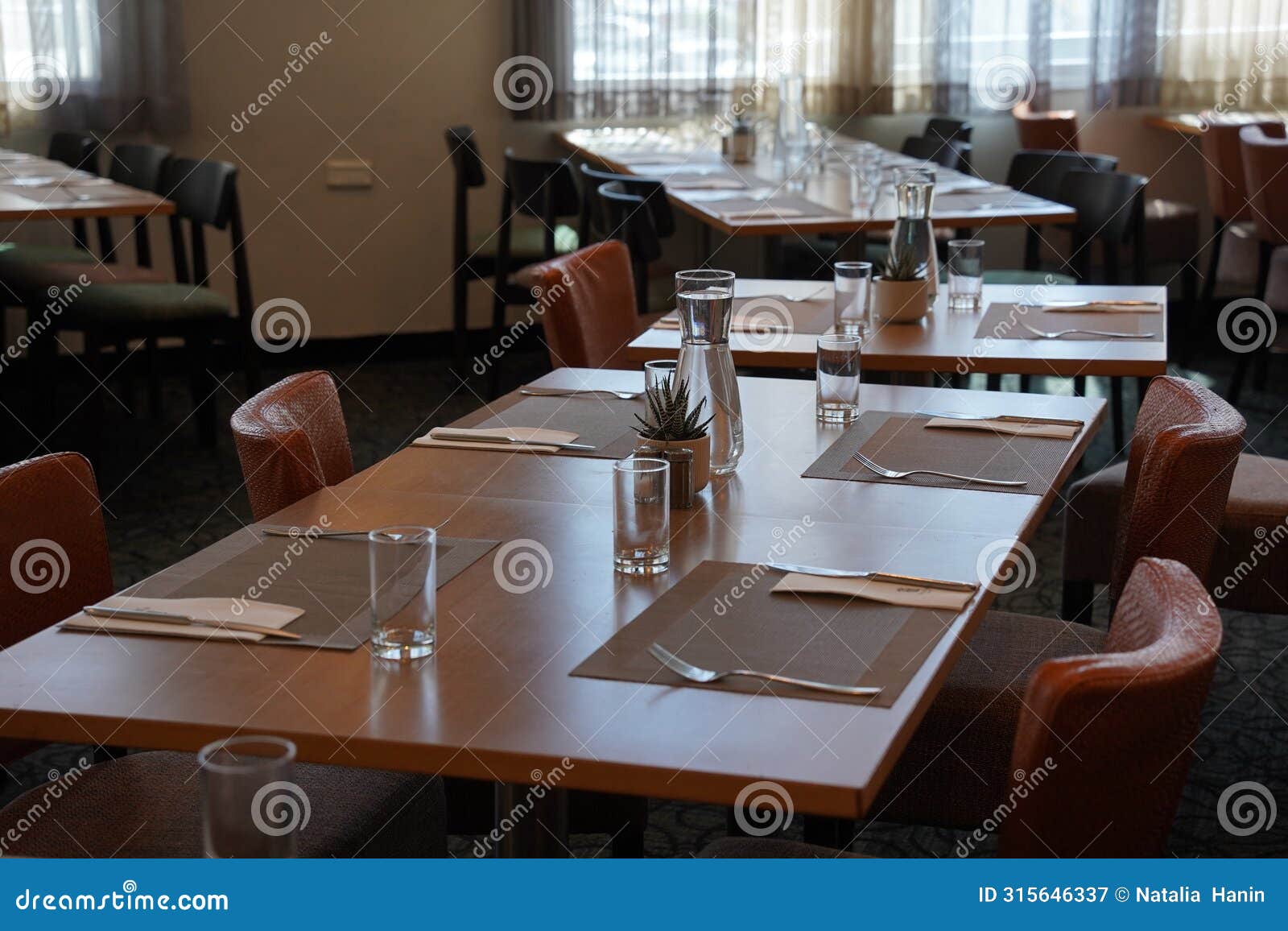 Interior Design of a Hotel Dining Restaurant Stock Image - Image of ...