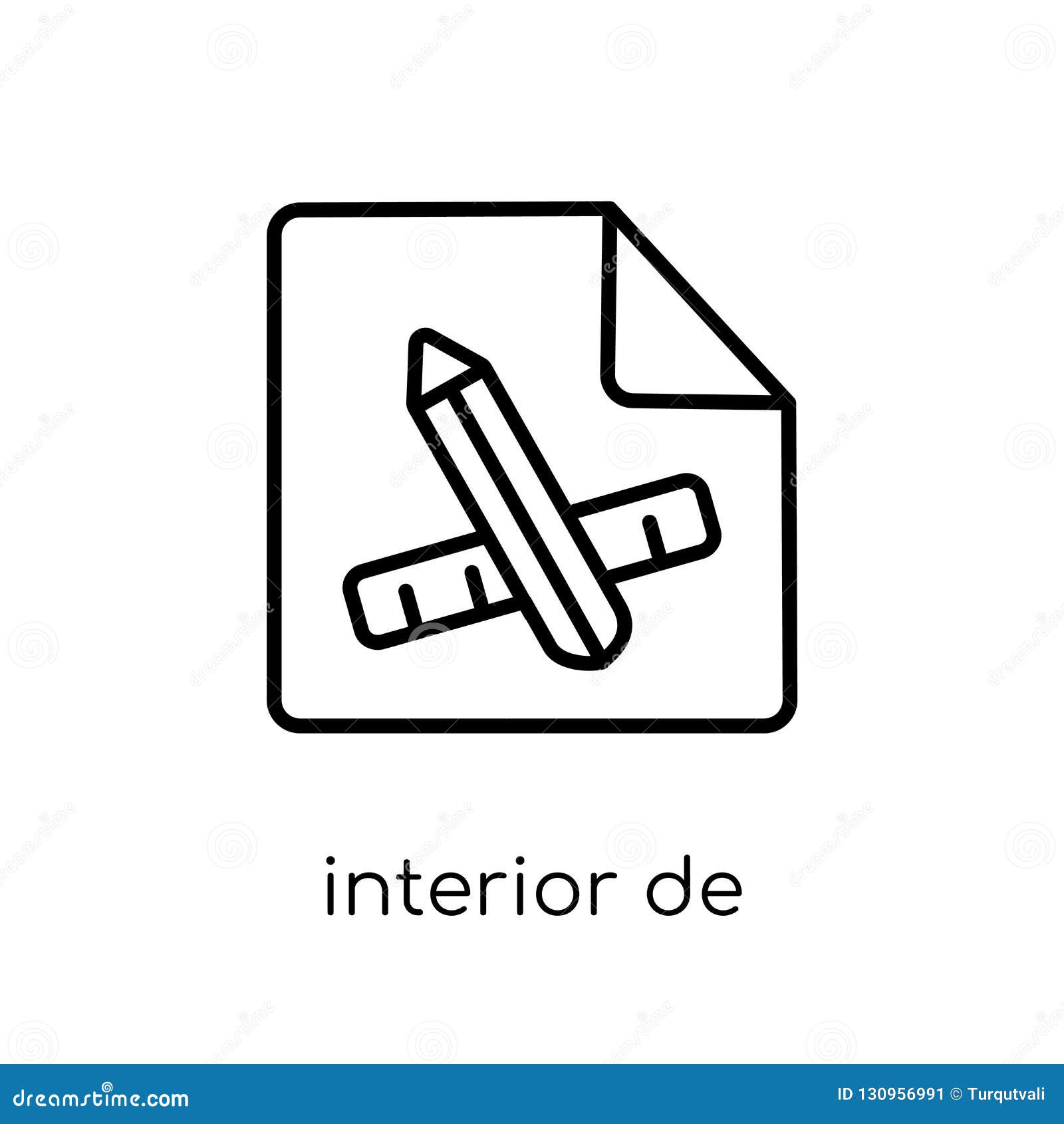 Interior Design Icon from Collection. Stock Vector - Illustration of ...