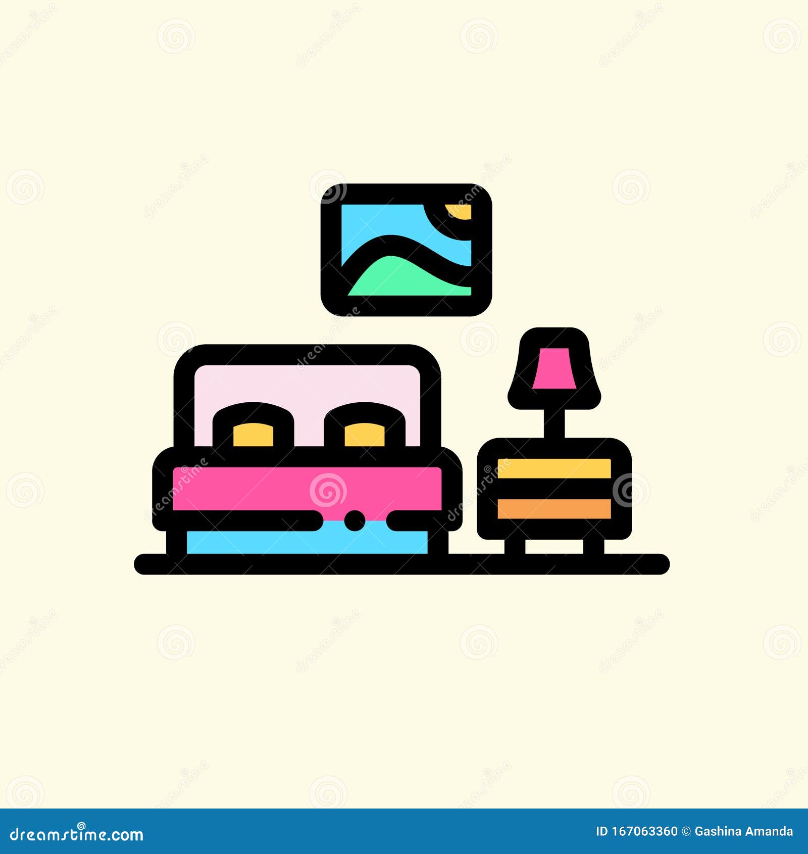 Interior Design Icon Vector Graphic Download Template Stock ...