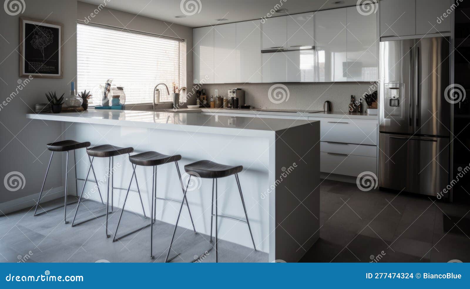 Interior Deisgn of Kitchen in Modern Style with Statement Backsplash ...
