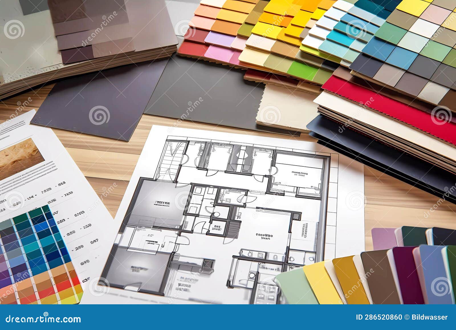 Interior Design Materials and Color Samples. Generative Ai Design ...