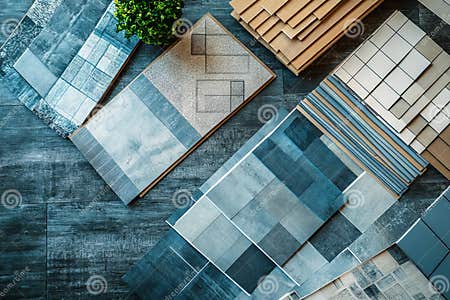 Interior Design Materials and Color Samples Presented with a Floor Plan ...