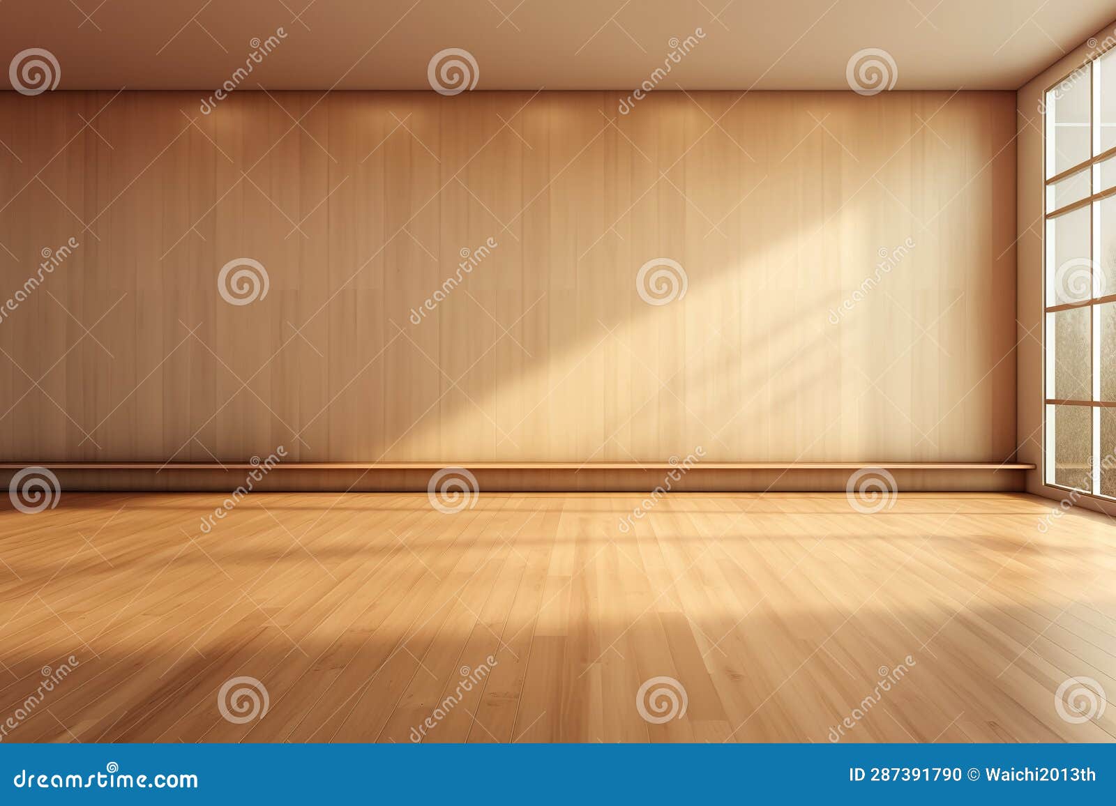 The Interior Design of Minimal Empty Living Room and Wood Wall Texture ...