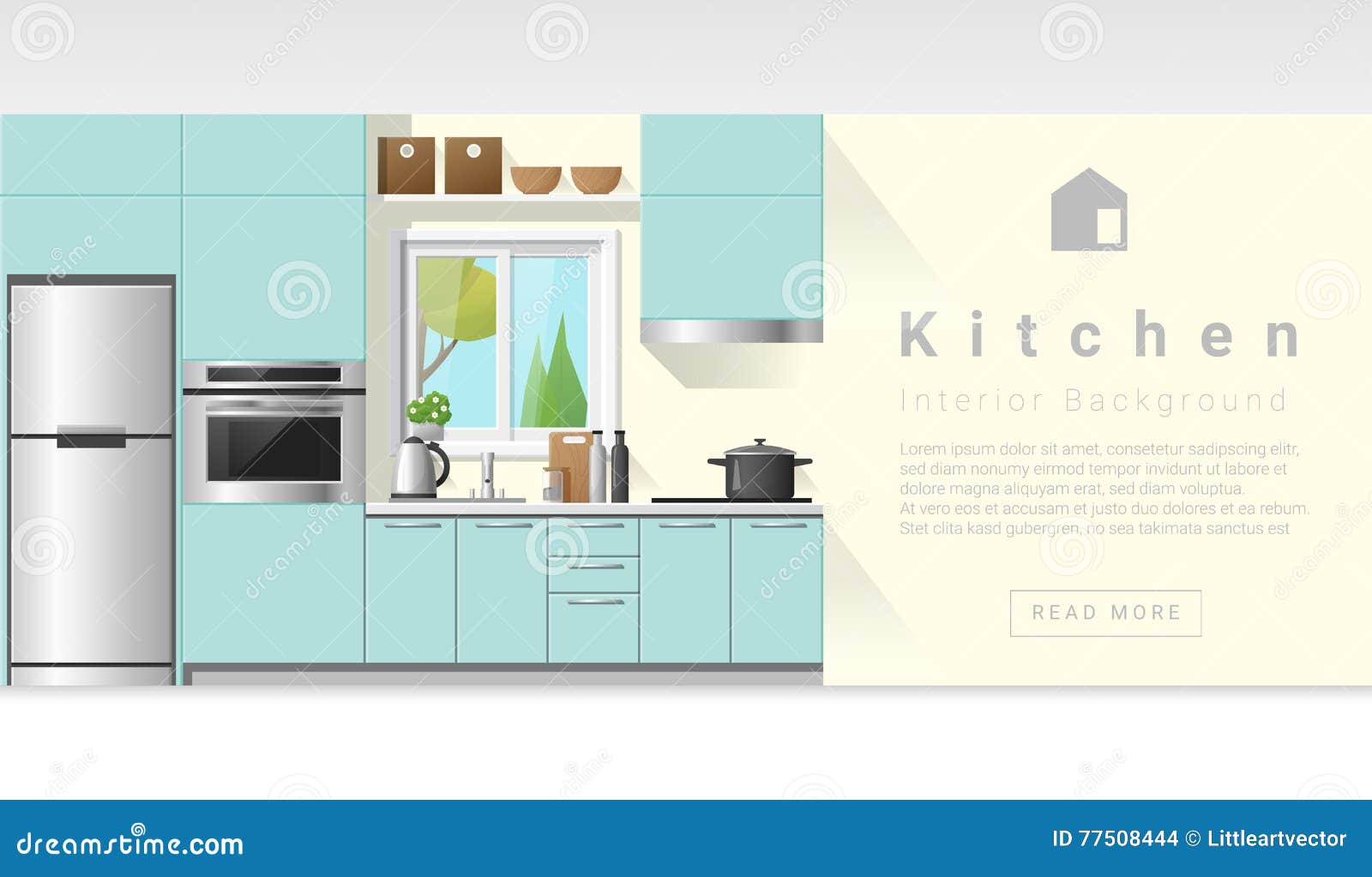 Interior Design Modern Kitchen Banner Stock Illustrations – 4,054 ...