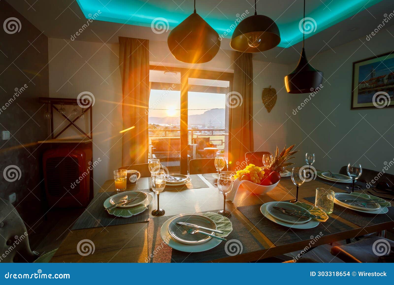Interior Design of a Modern Living Room in Sunlight Stock Photo - Image ...