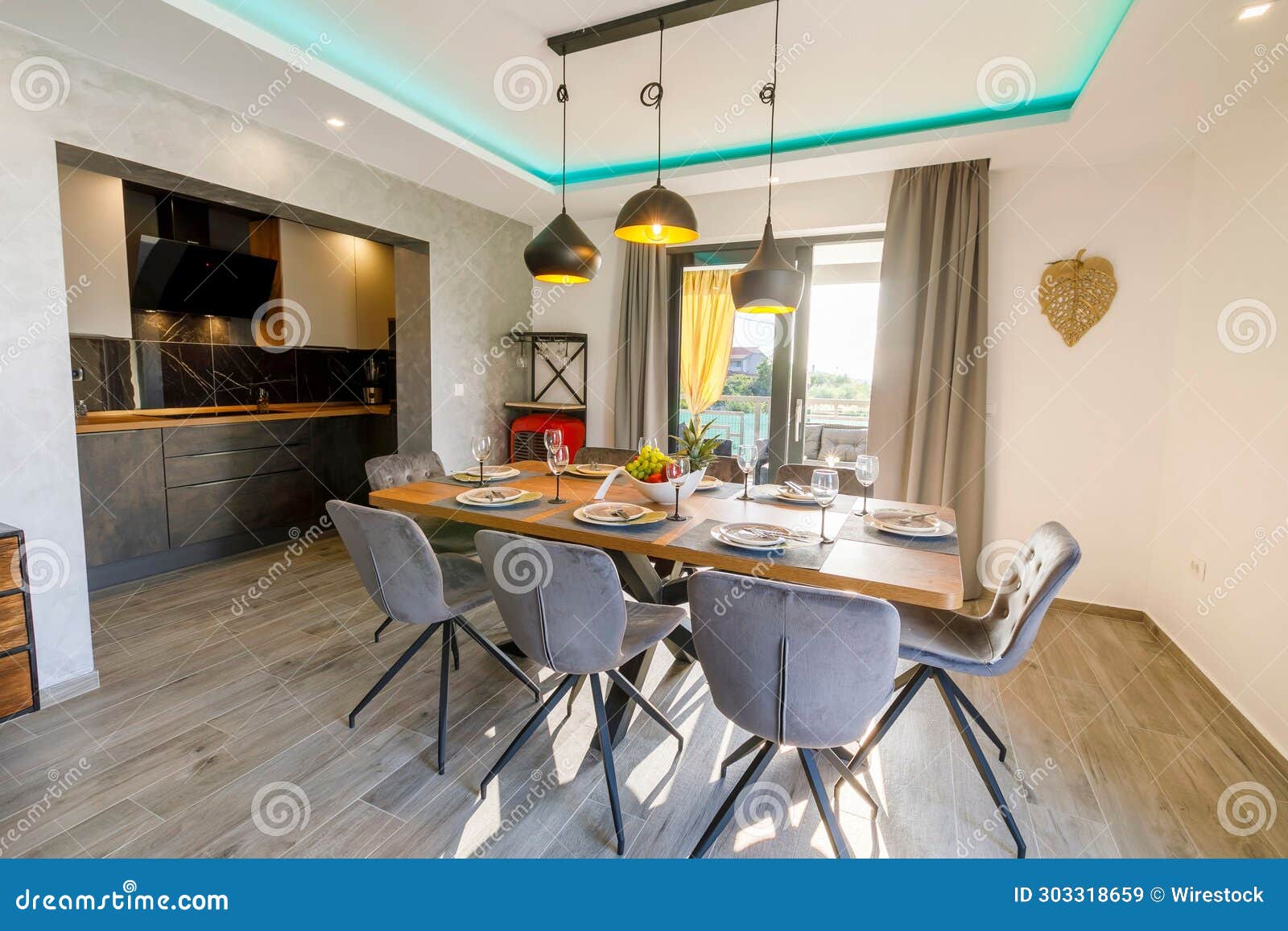 Interior Design of a Modern Living Room in Sunlight Stock Image - Image ...