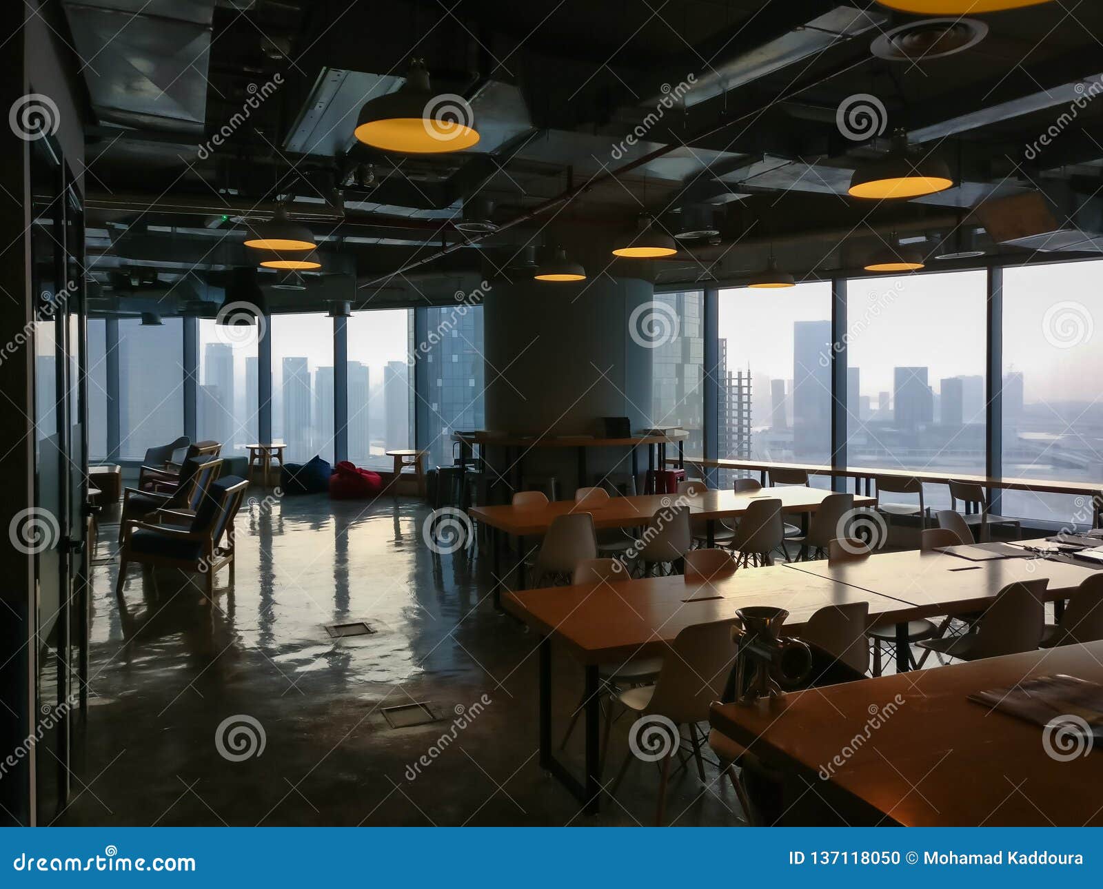 Interior Design of a Modern Office Area for Creatives, Start-ups and Co ...