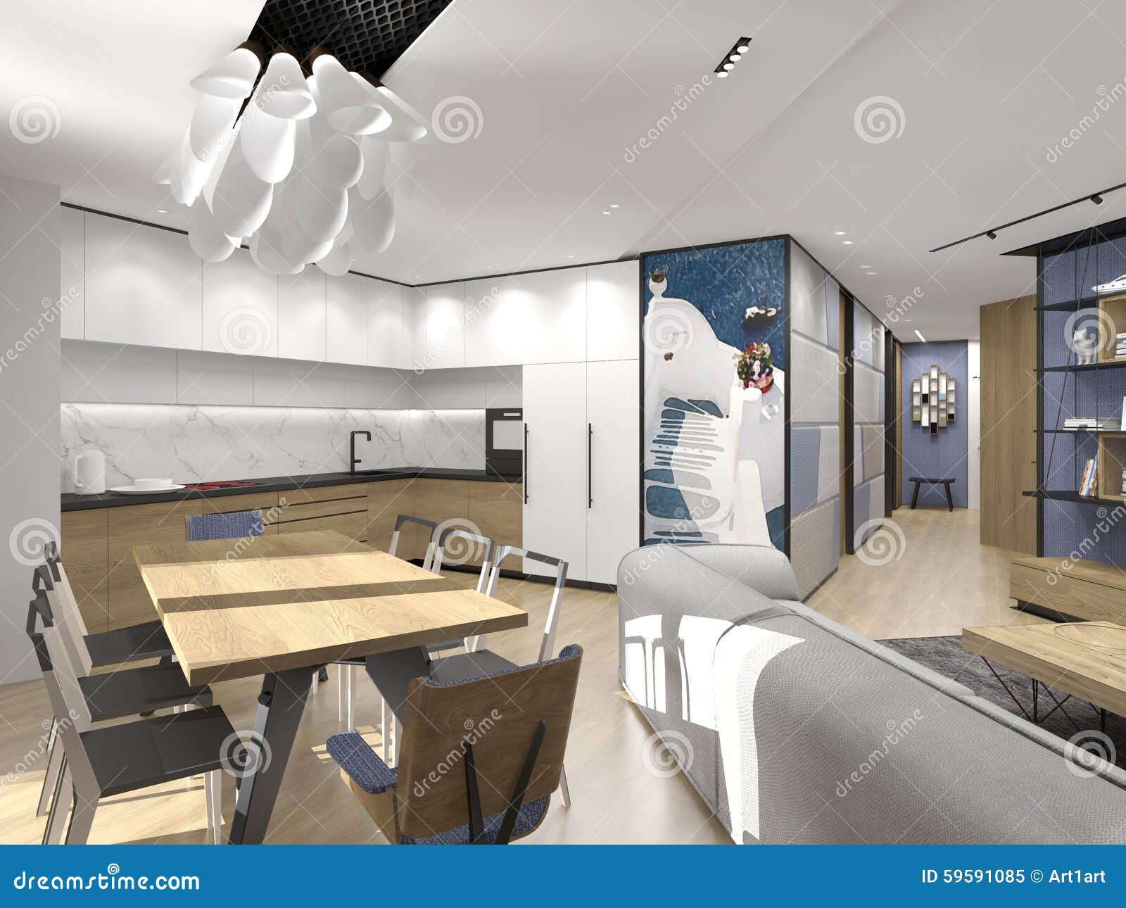 Interior Design Nello Stile Moderno Immagine Stock - Immagine di lusso ...