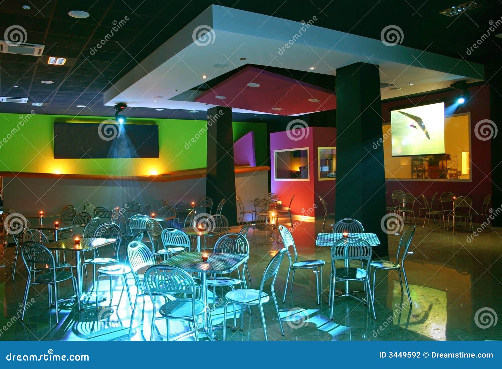 Interior design pub stock photo. Image of lamps, nightclub - 3449592