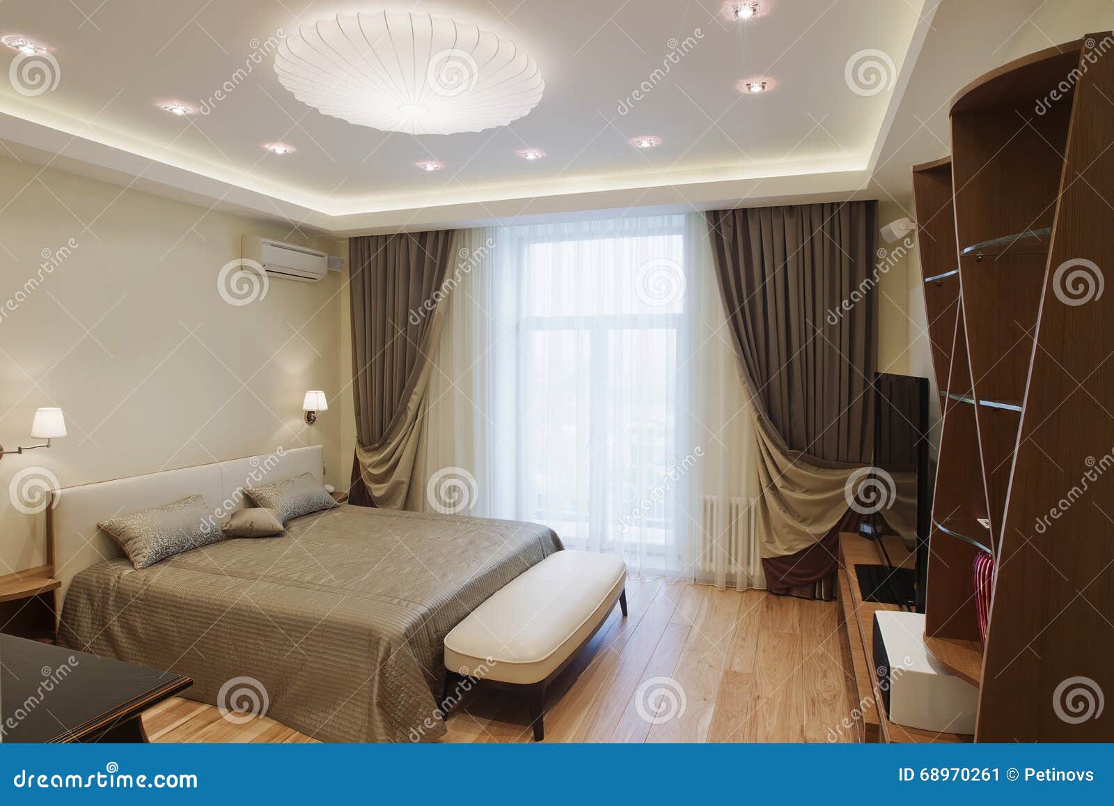 Interior Design Series of Nice Cozy Bedroom Stock Image - Image of ...