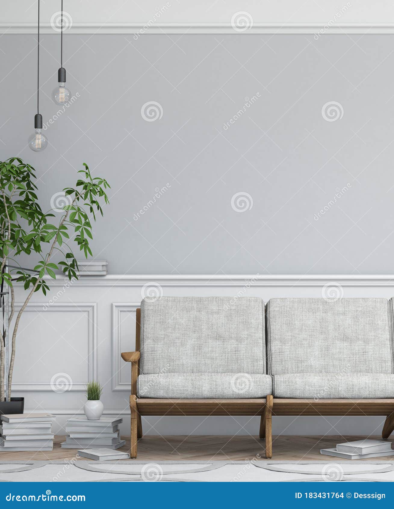 Interior Design Simple Scene Stock Illustration - Illustration of ...