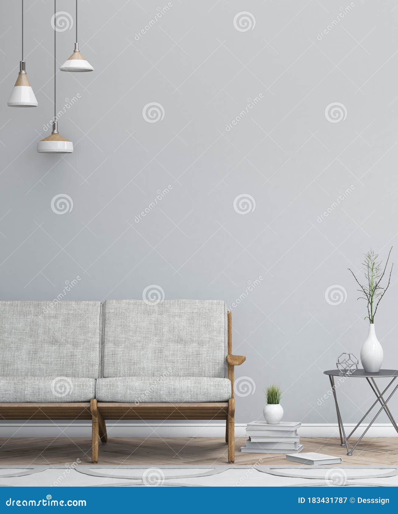 Interior Design Simple Scene Stock Illustration - Illustration of ...