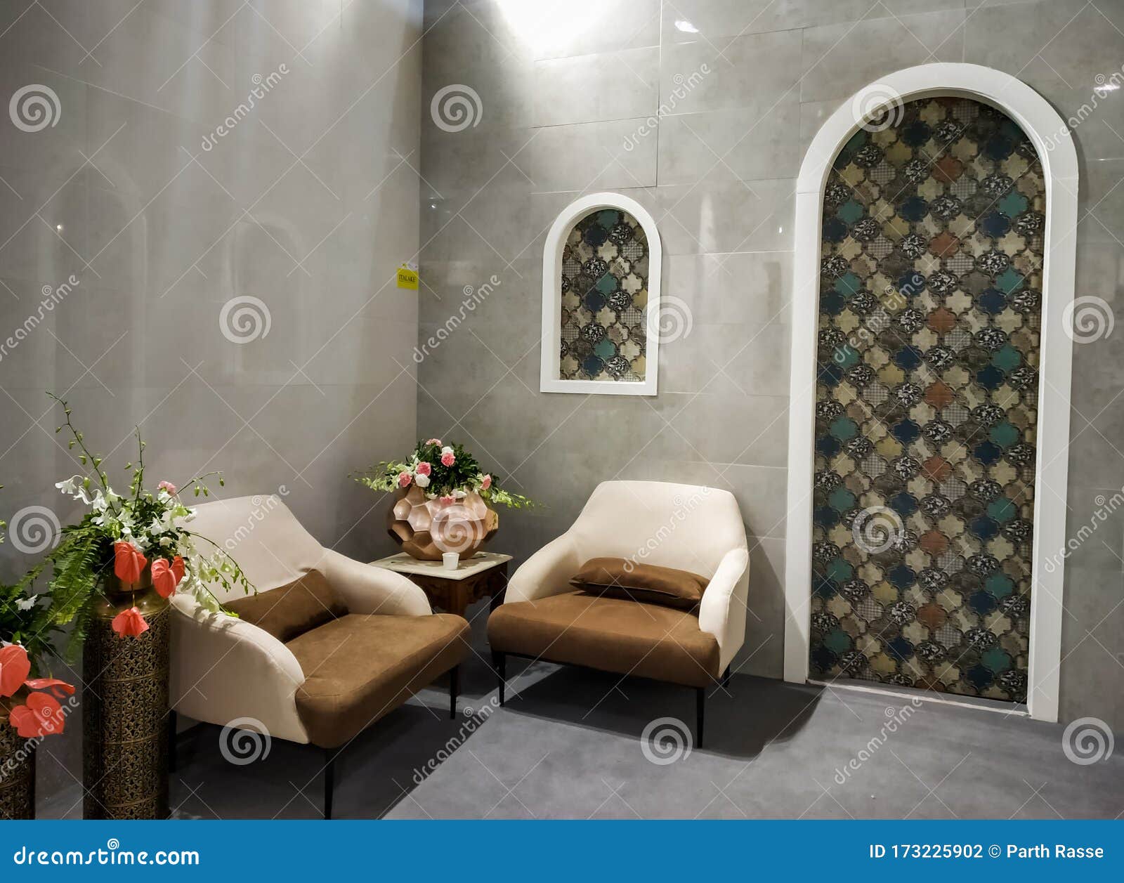 Interior Design for Sitting Arrangement in Living Room Stock Photo ...