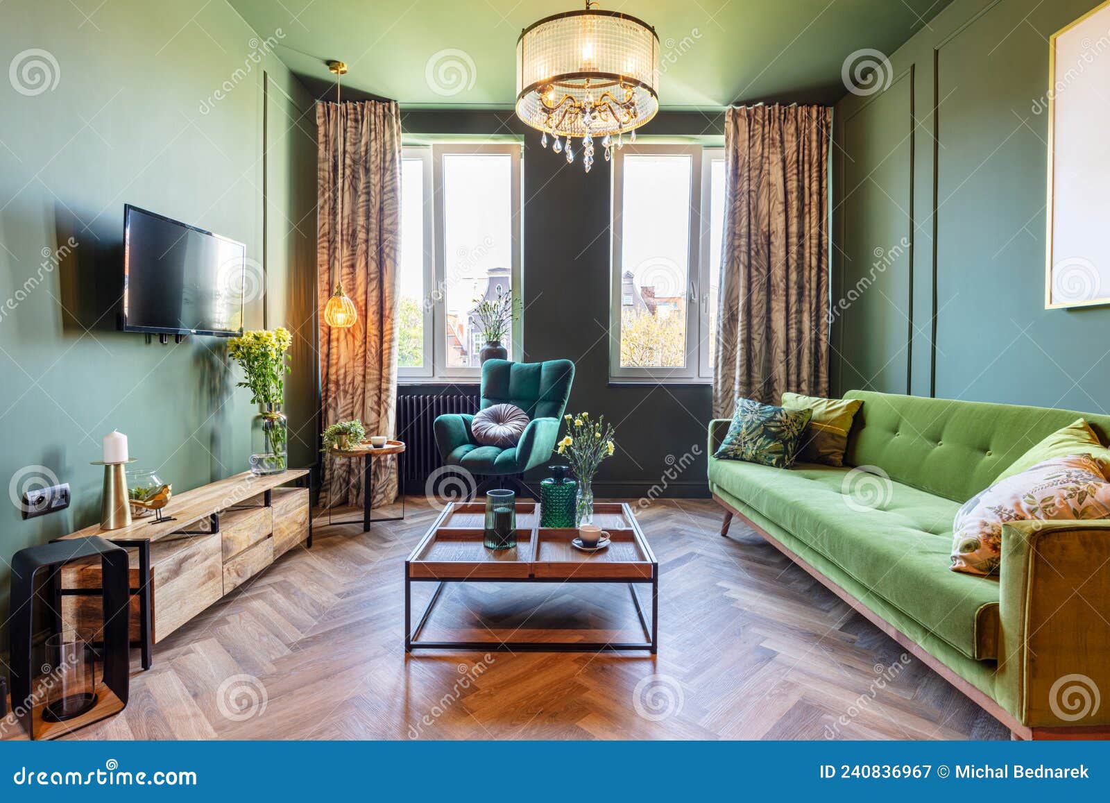 Interior Design of Small Elegant Apartment Home Staging Stock Image ...